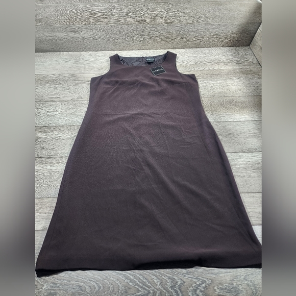 George | Dresses | Nwt George Elegant Chiffon Midi Dress Brown | Poshmark